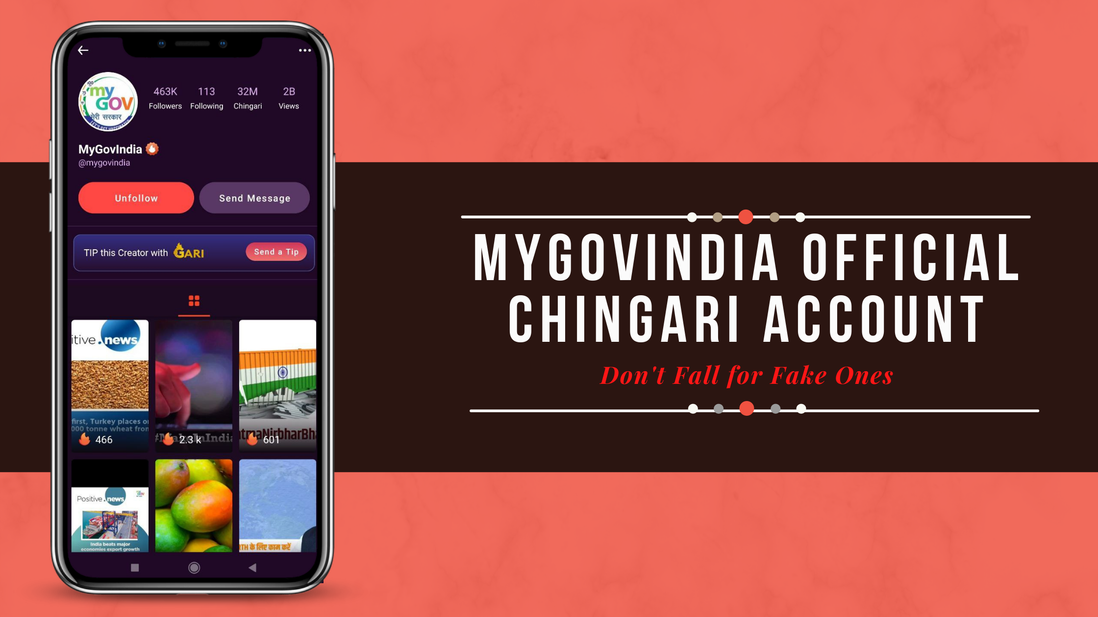 MyGovIndia Official Chingari Account: Here's How to Skip the Fake Ones ...